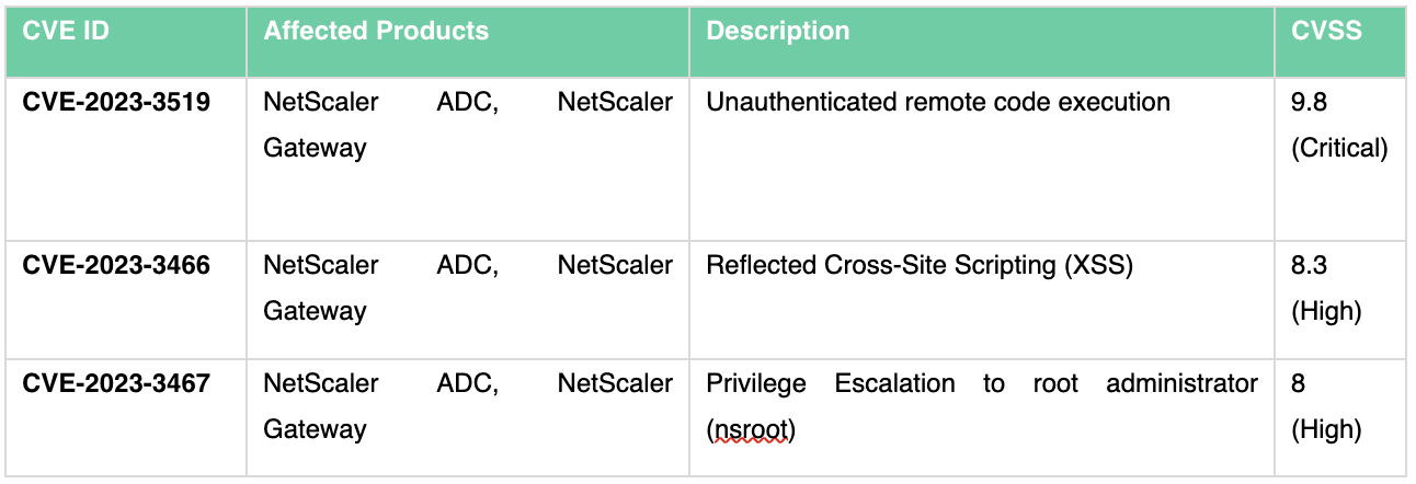 Netscaler ADC and Gateway RCE CVE-2023-3519